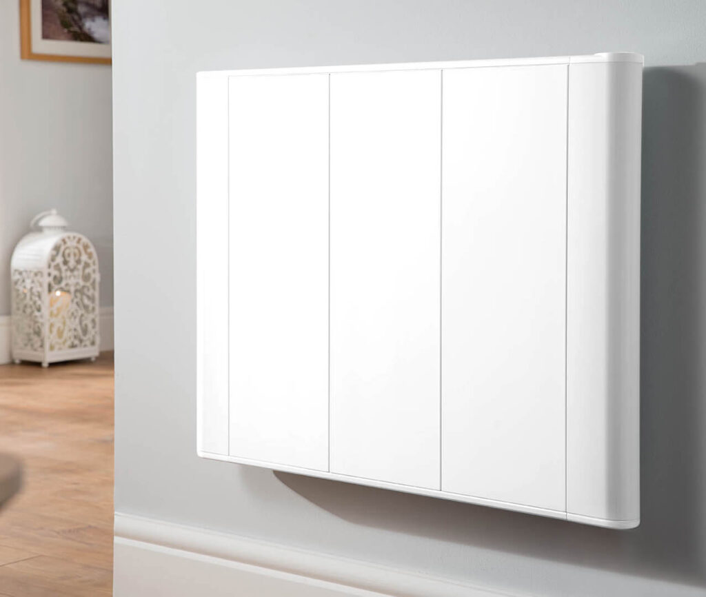 Slimline Curve Horizontal Electric Radiator - White