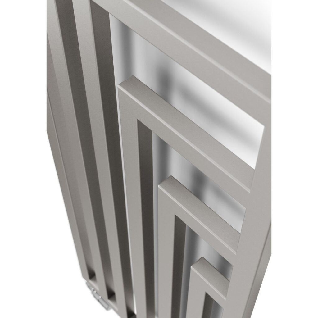 Alora Vertical Designer Radiator - Single Panel - 1460x520mm - Nickel ...