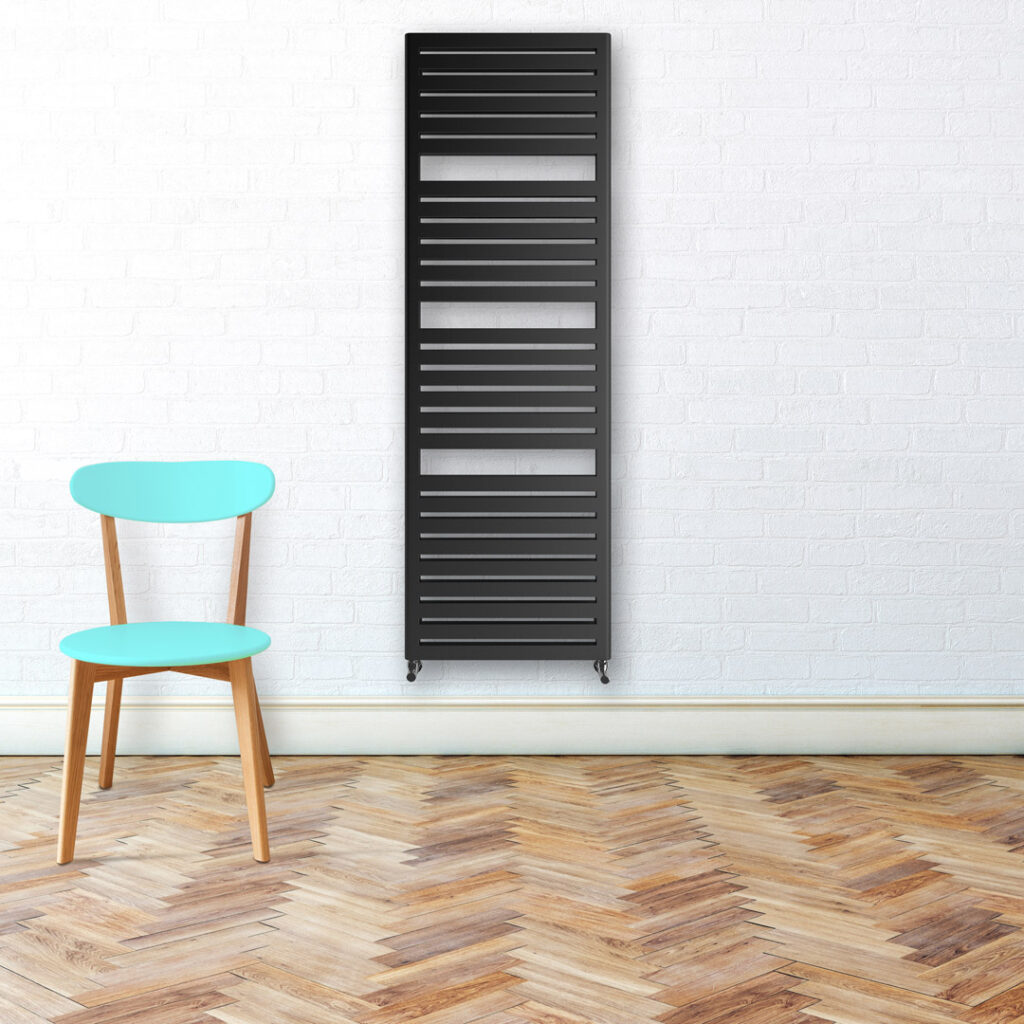 Campello Vertical Towel Rail - Metallic Black - Best Radiators
