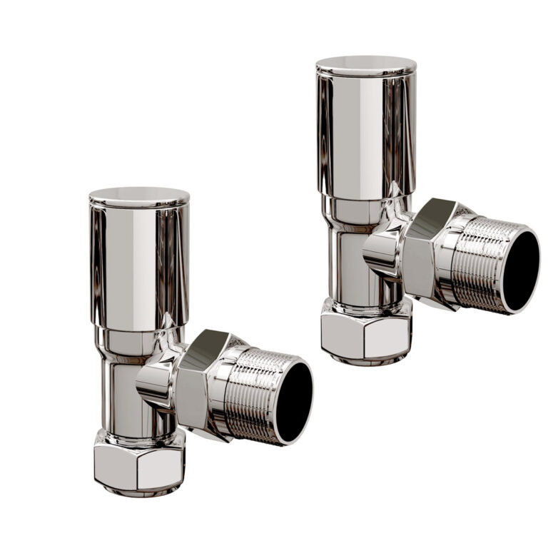 Manual Angled Radiator Valves - Chrome