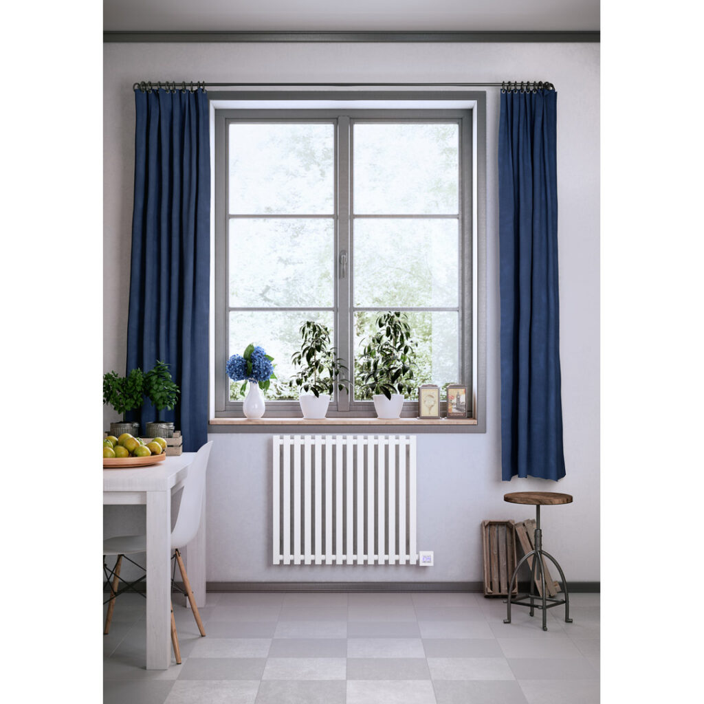 Morrano E Horizontal Electric Radiator - Single Panel - Light Grey