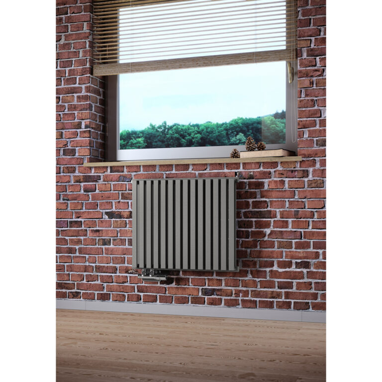 Romano Horizontal Designer Radiator - Single Panel - Stone