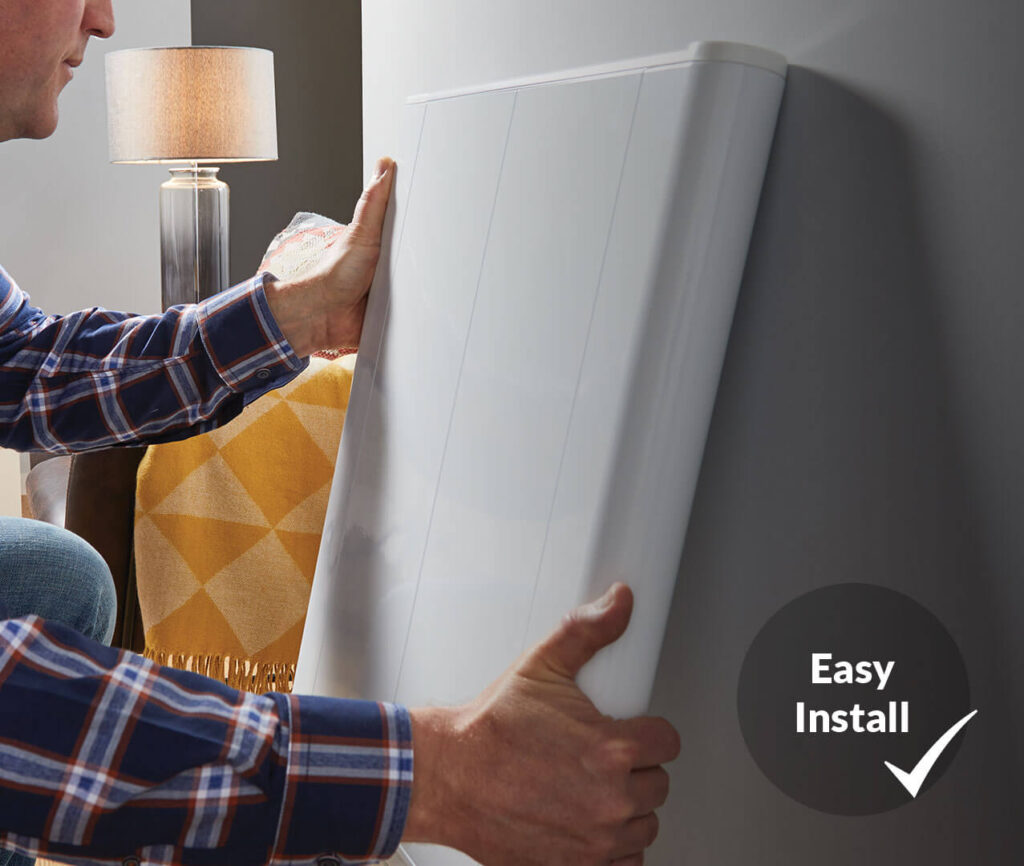 Slimline Curve Horizontal Electric Radiator - White