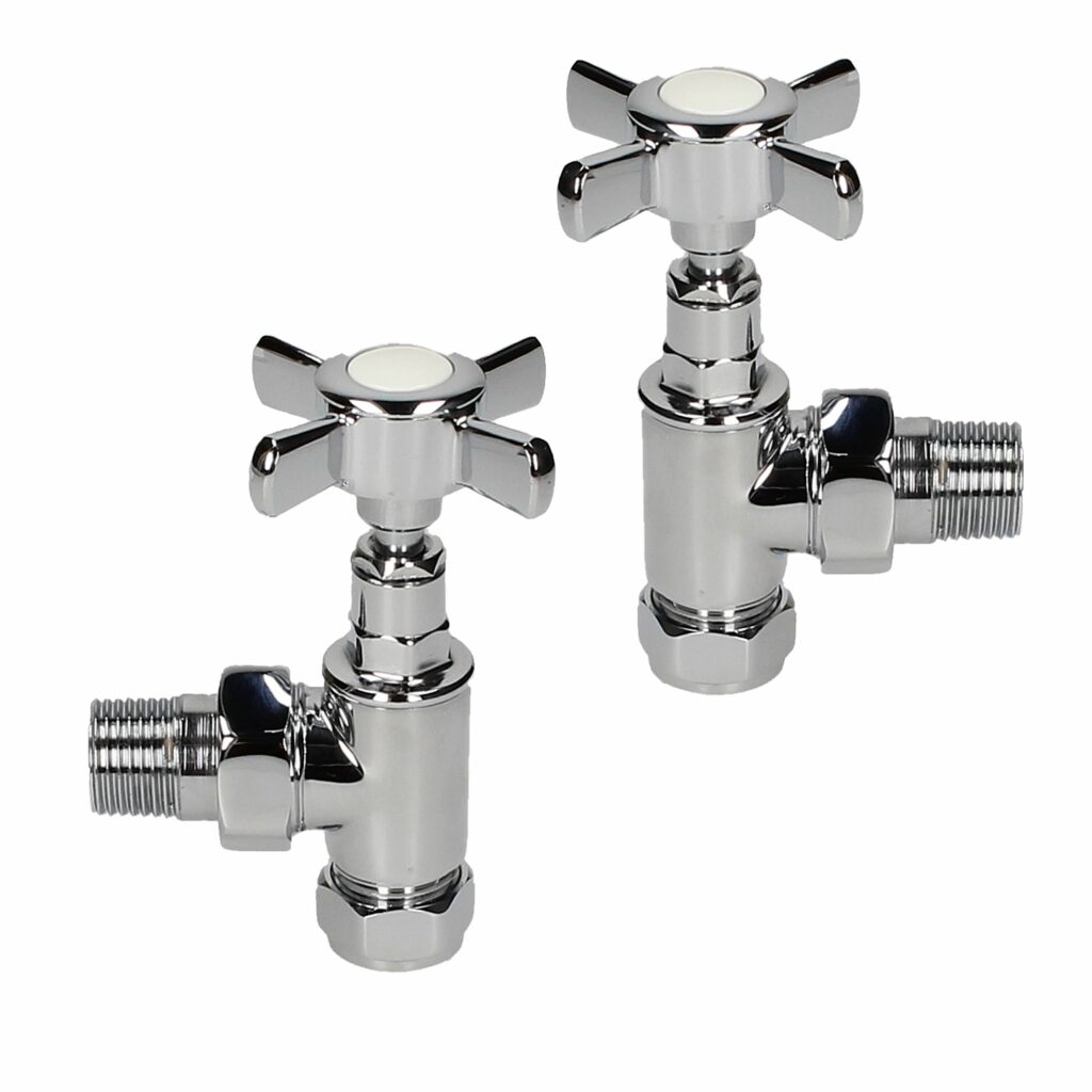 Artuo Manual Cross Head Angled (Pair) Valve - Chrome