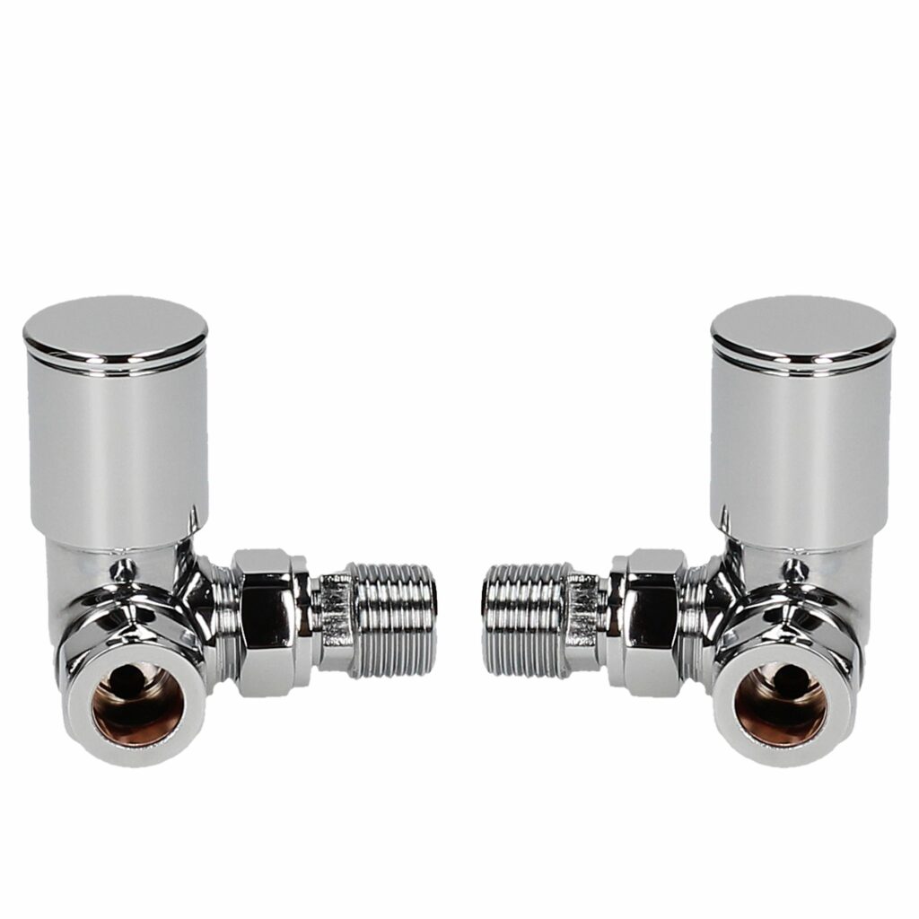 Amos Manual Corner (Pair) Valve - Chrome - Best Radiators