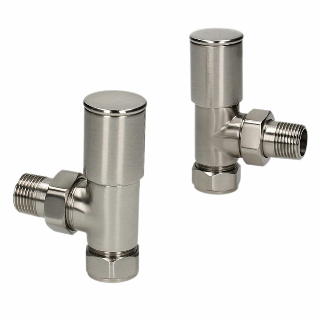 Amos Manual Angled (Pair) Valve - Silver Nickel