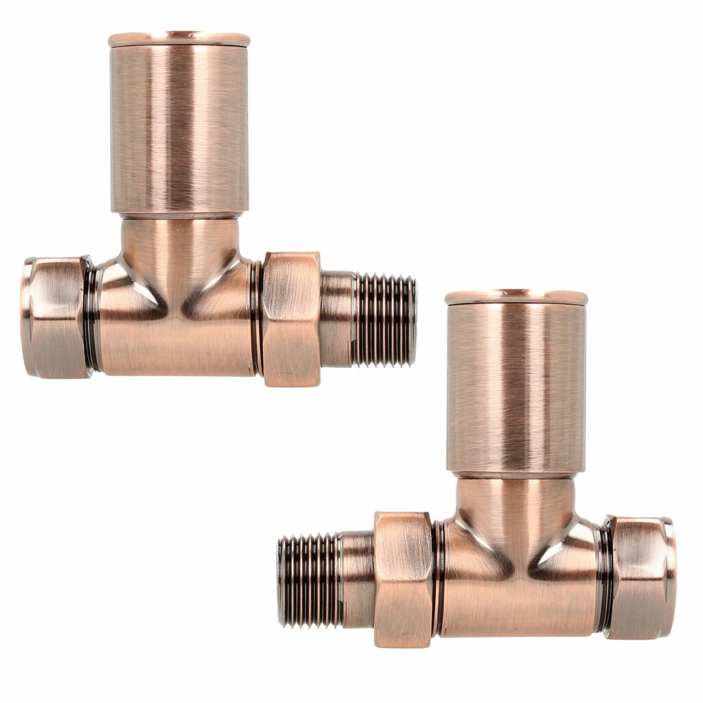 Amos Manual Straight (Pair) Valve - Copper